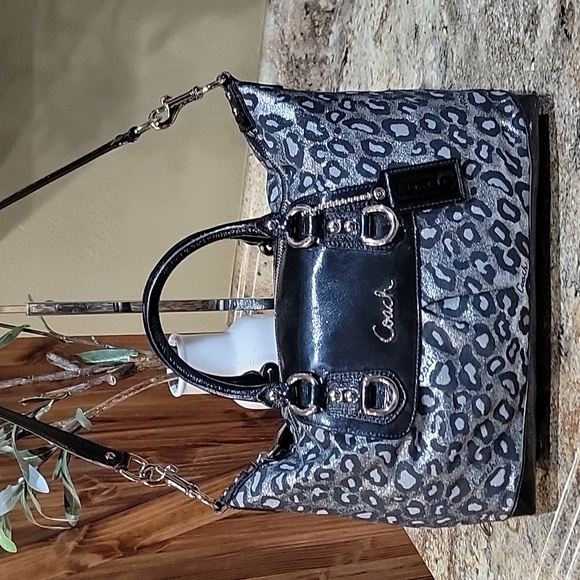 Coach | Bags | Coach Ashley Ocelot Lurex Satchel | Poshmark